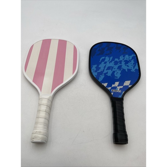 Games | Espn Striped Pickleball Paddle Racquets Blue White Pink White ...
